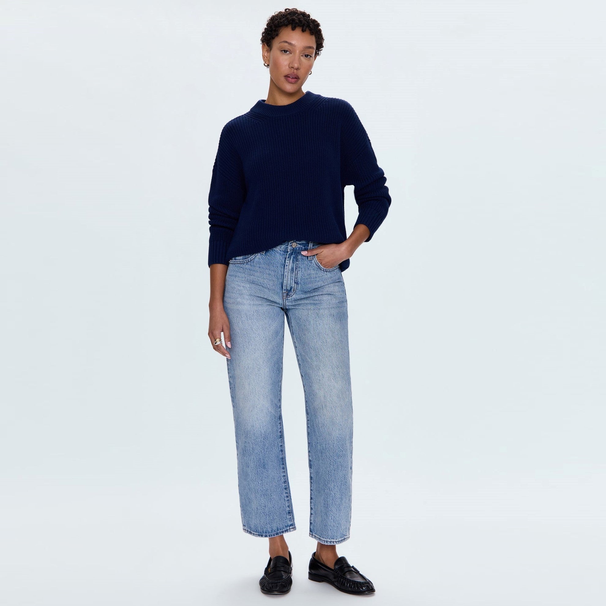 Pistola Lexi Mid Rise Bowed Straight Jean - Bowie - SALE | The Hat ...