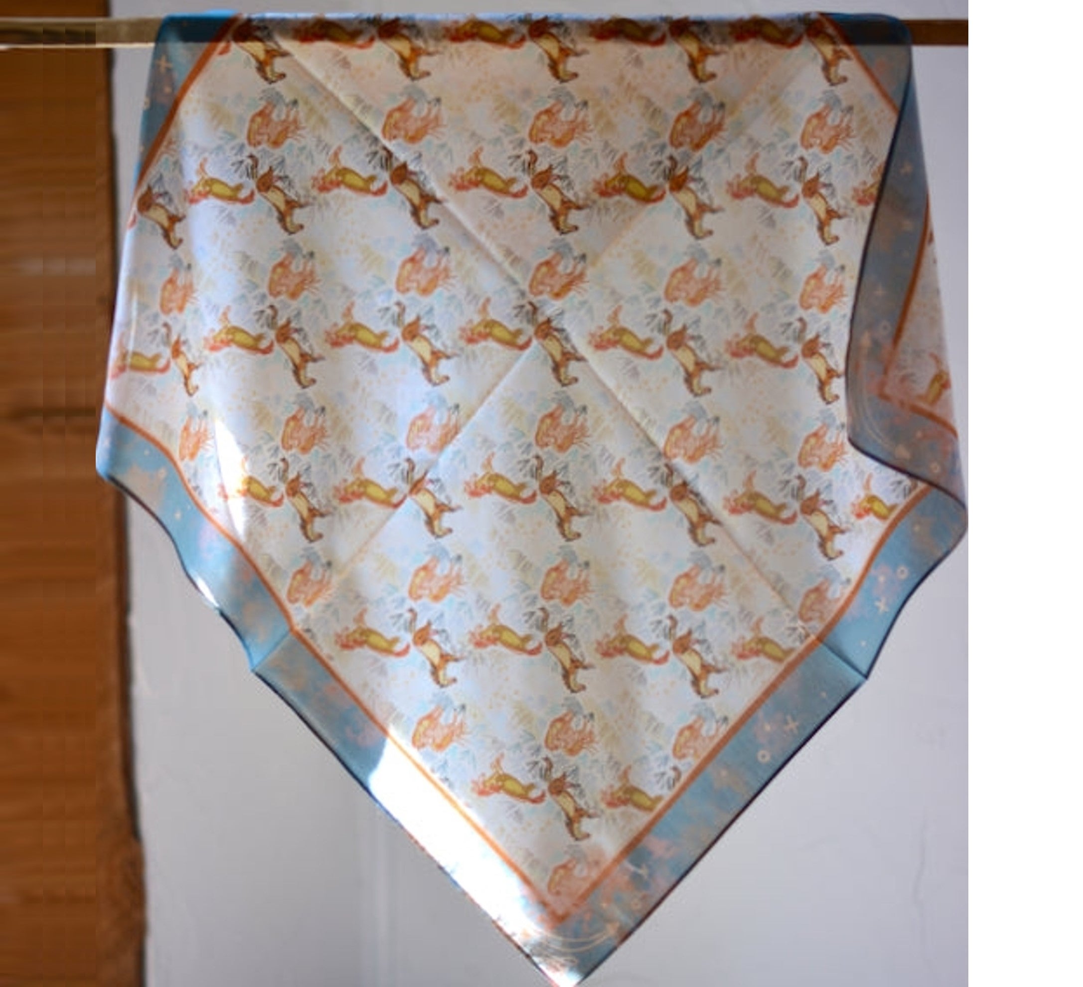 Tirzah Lane Art Wild Horses Mustang Meadow Silk Scarf | The Hat Store, LLC